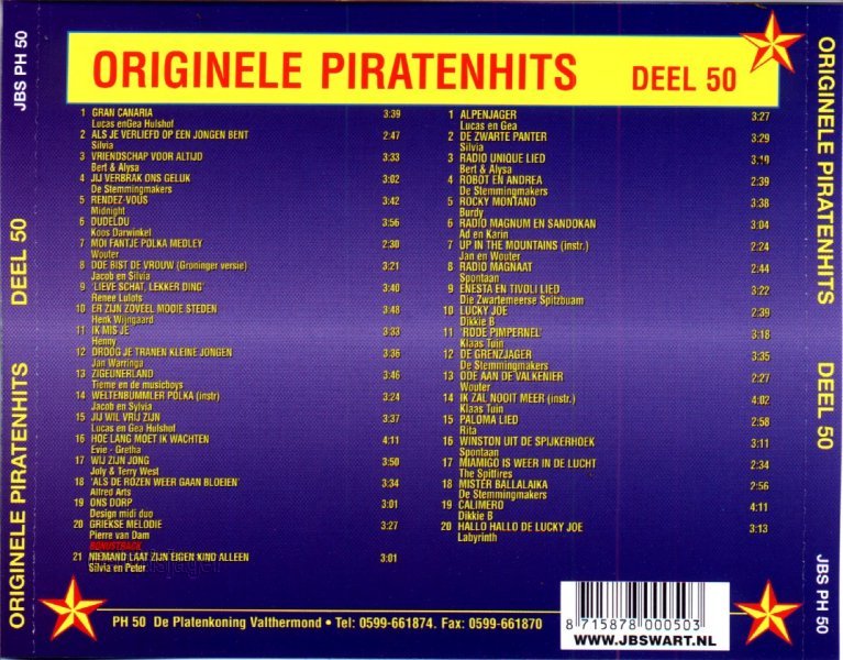 Piraten CD Deel 50 : Back | CD Covers | Cover Century | Over 1.000.000 ...